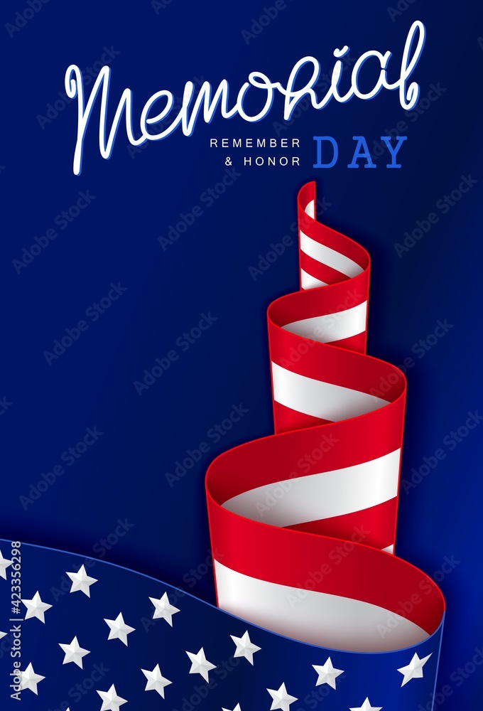 Memorial Day. National United States of America holiday. Patriotic ...