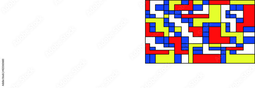 Graphic illustration of Mondrian painting Stock Vector | Adobe Stock