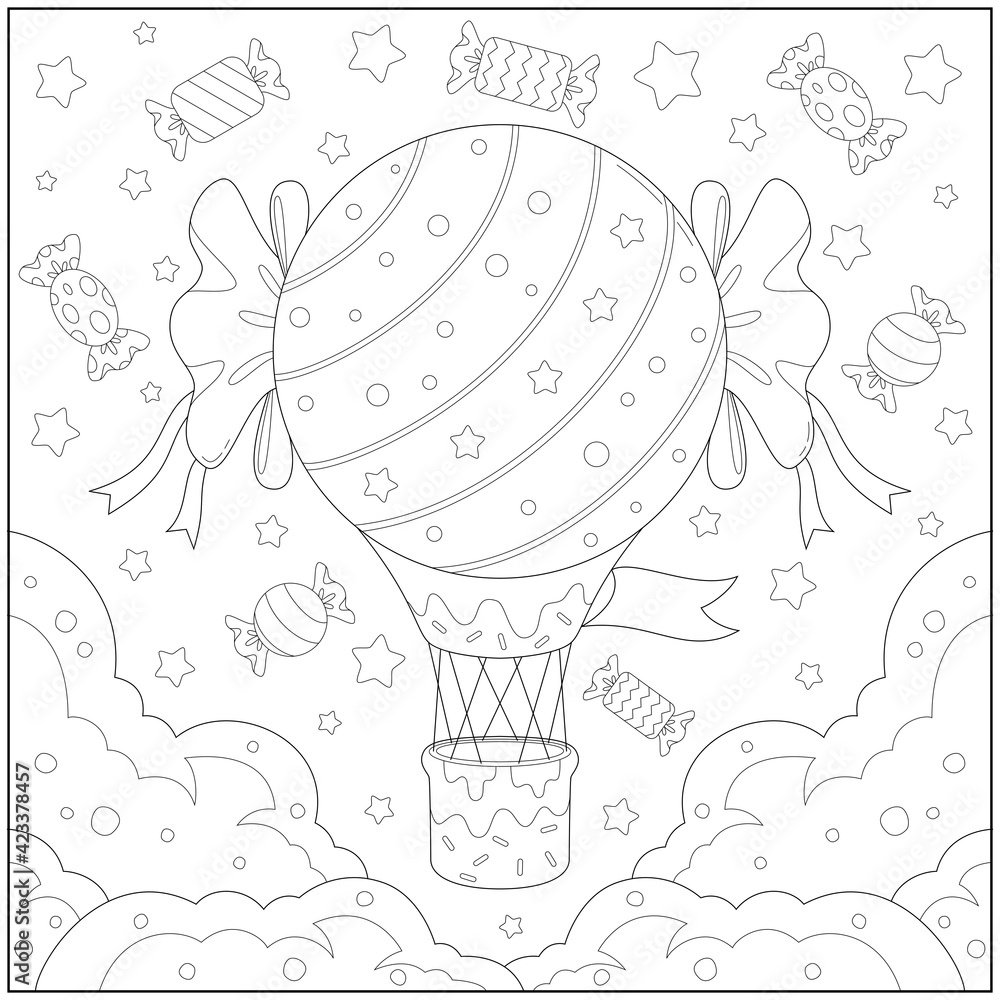 Star Balloon Coloring Pages