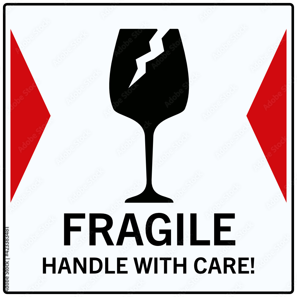 FRAGILE - Handle with care - label Stock Vector | Adobe Stock FRAGILE - Handle with care - label Stock Vector | Adobe Stock