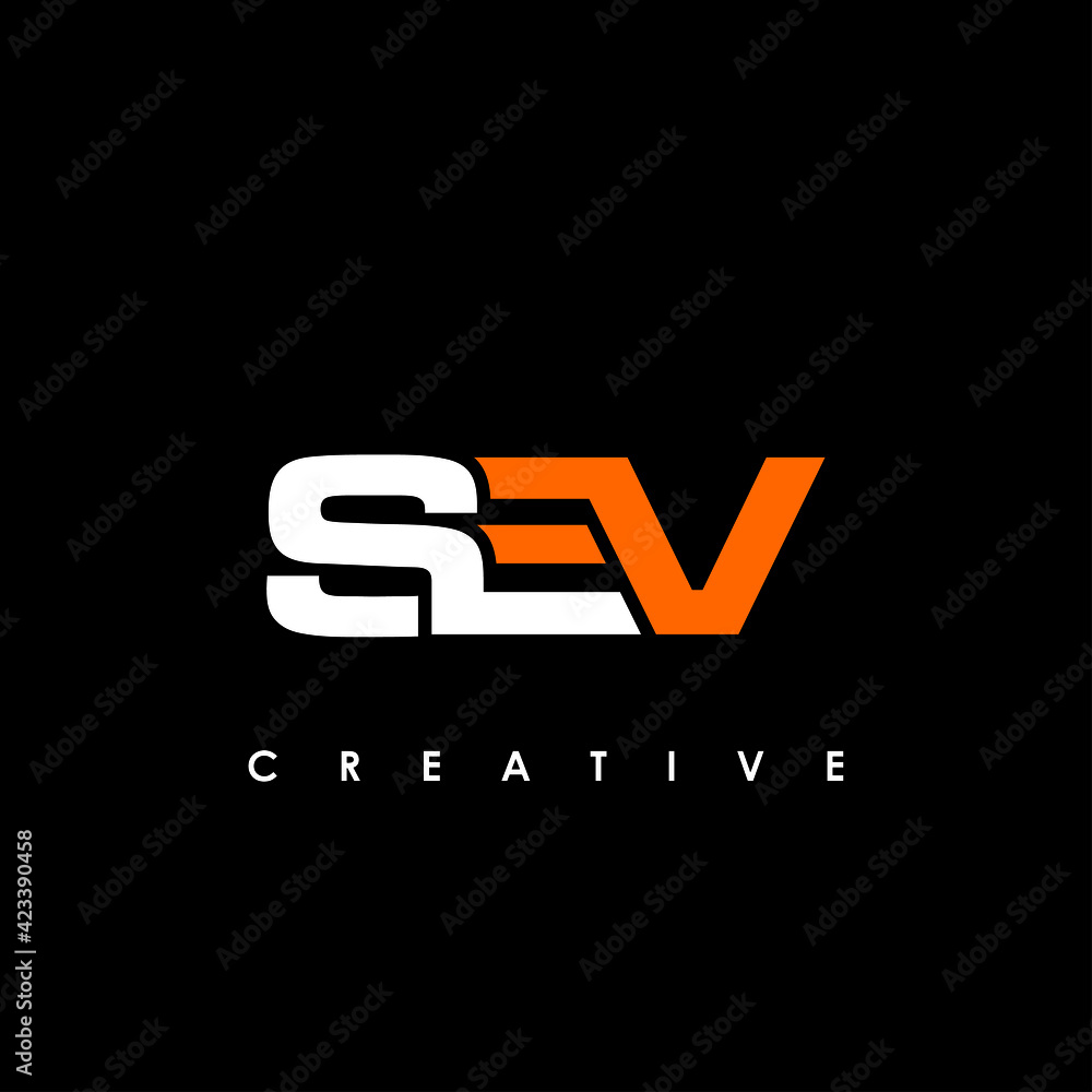 SEV Letter Initial Logo Design Template Vector Illustration Stock ...