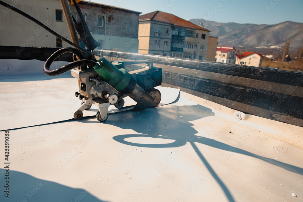 Waterproofing and insulation at construction site, waterproofing ...