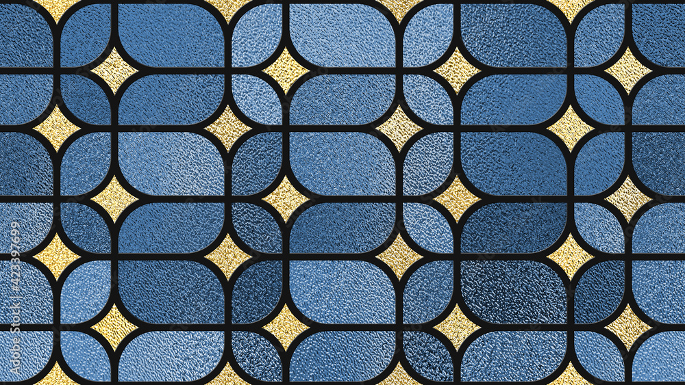 Seamless pattern for stained glass. Sketch of a colored stained glass ...