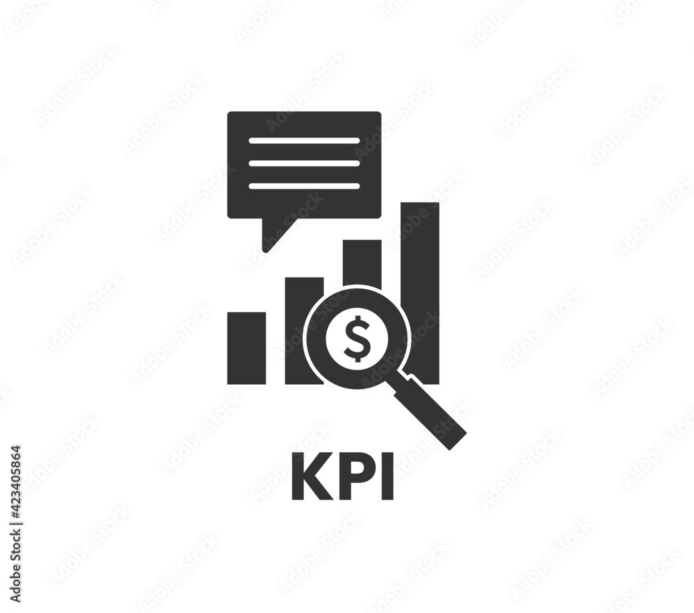 KPI icon. Simple element illustration. KPI concept symbol design. Can ...