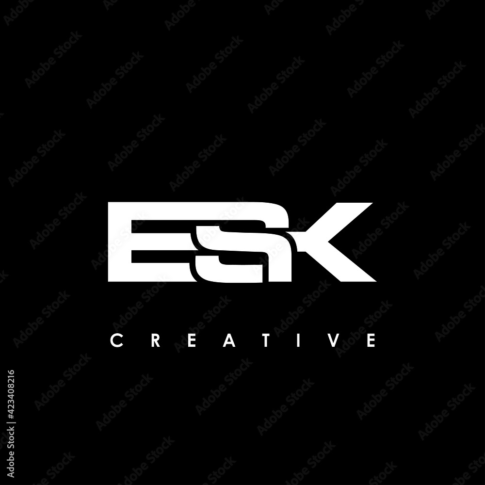 ESK Letter Initial Logo Design Template Vector Illustration Stock ...