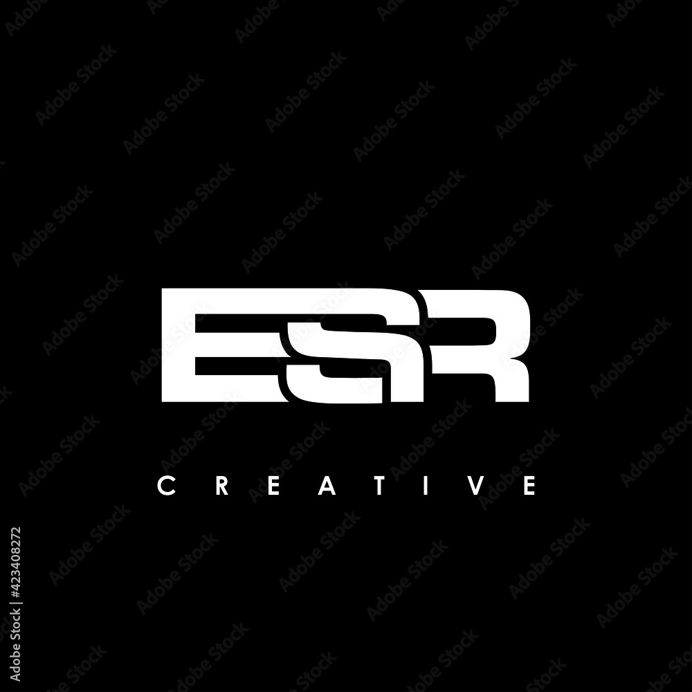 ESR Letter Initial Logo Design Template Vector Illustration Stock ...