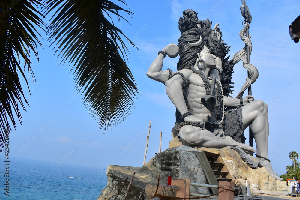 Lord Siva Statue in Aazhimala Siva Temple Stock Photo | Adobe Stock