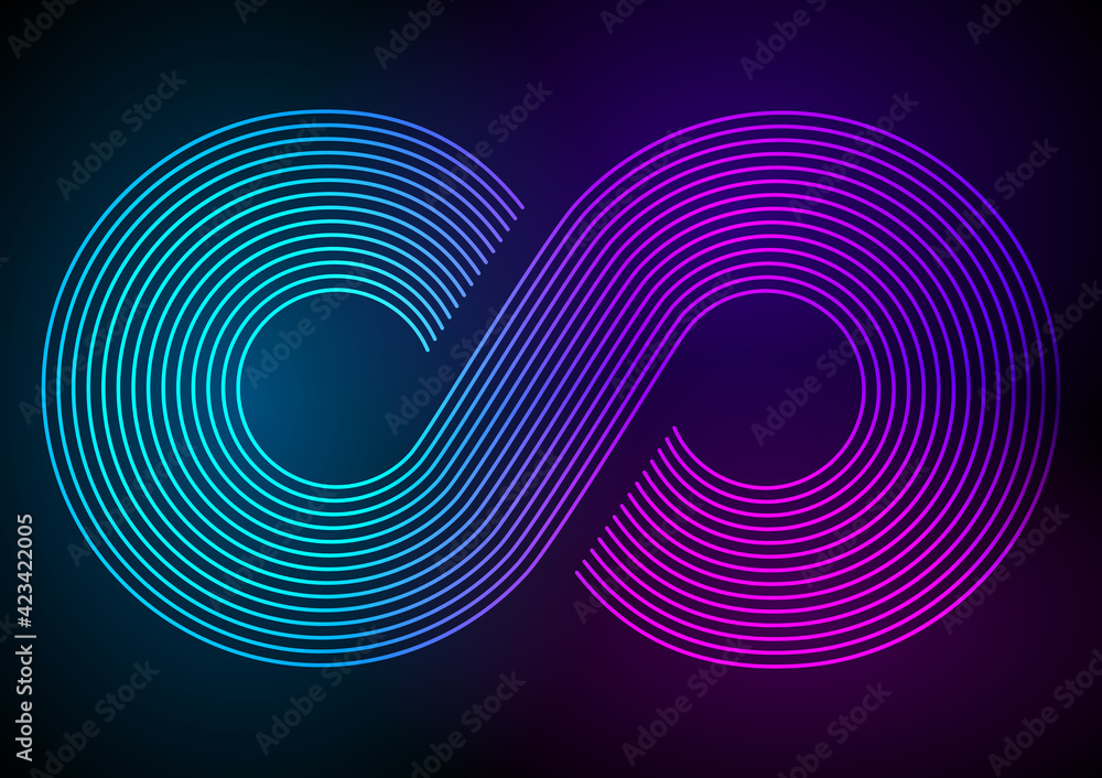 Design elements. Infinity sign color spectrum. Rainbow gradient in the ...