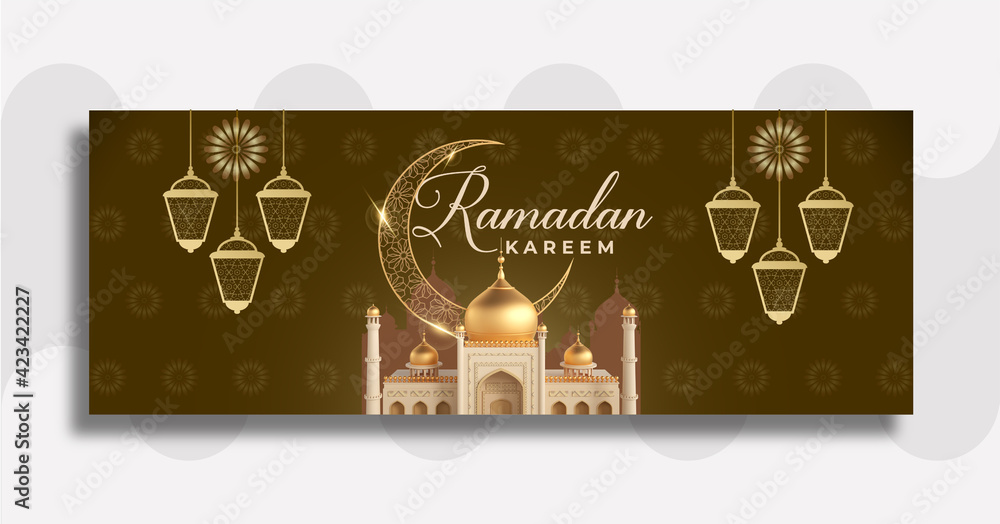 Ramadan Facebook cover Template Stock Vector | Adobe Stock