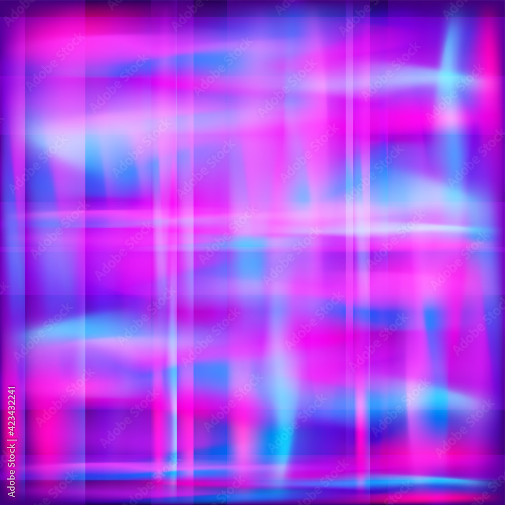 Purple background advertising brochure design elements. Blurry light ...