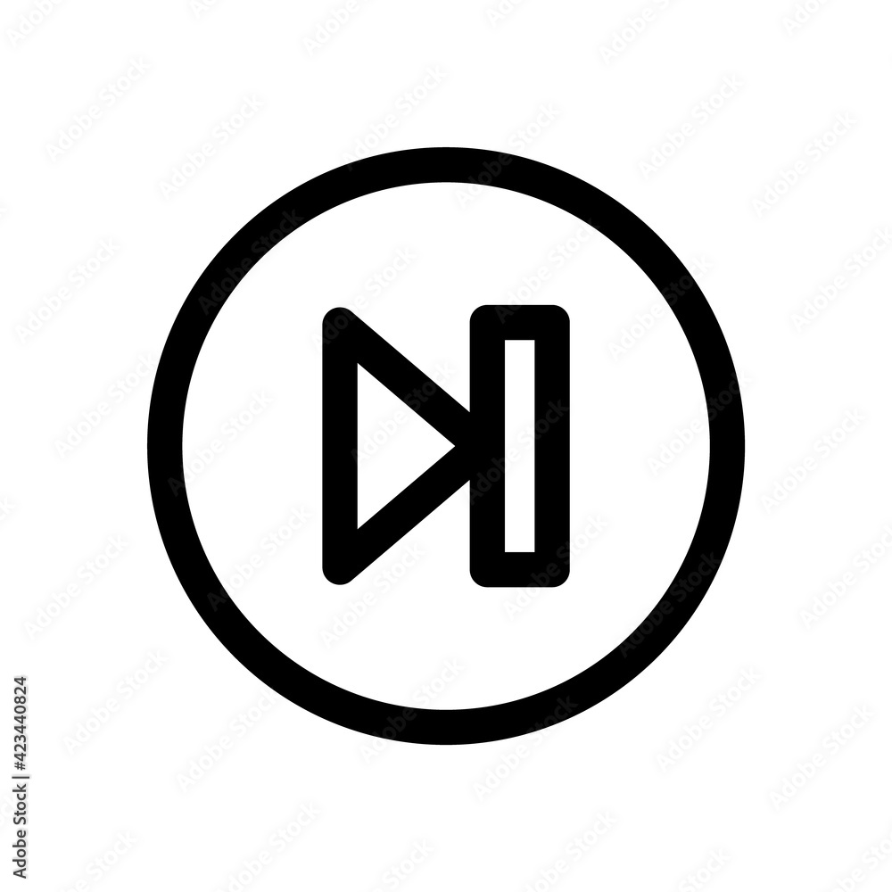 Next vector icon, forward button symbol. Rewinding icon flat ...