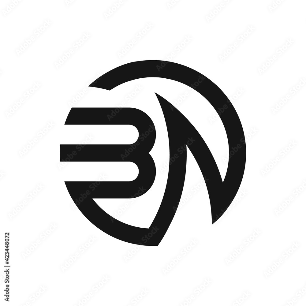 Initial bn letter logo vector template design. Linked letter nb logo ...