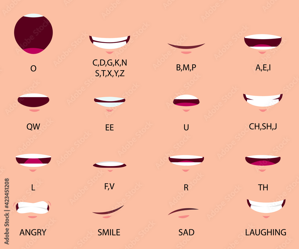 Lips Sync Set Human Lips Collection For Lips Animation And lips-sync-set-human-lips-collection-for-lips-animation-and