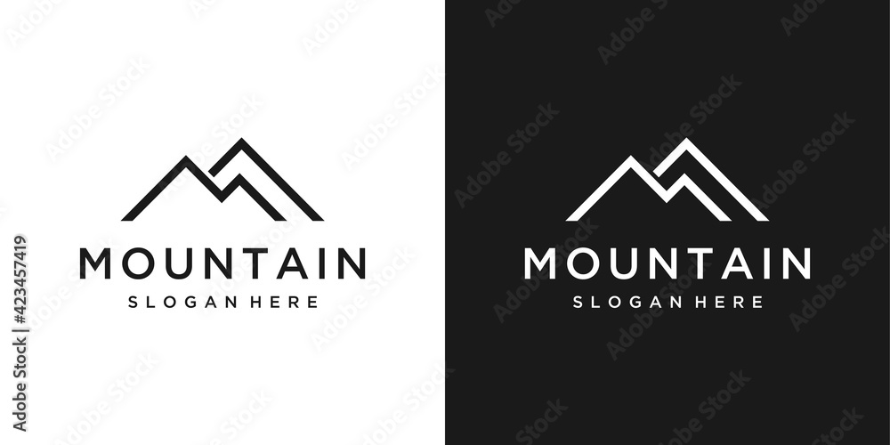 Vetor de simple mountain business logo design vector template. do Stock ...