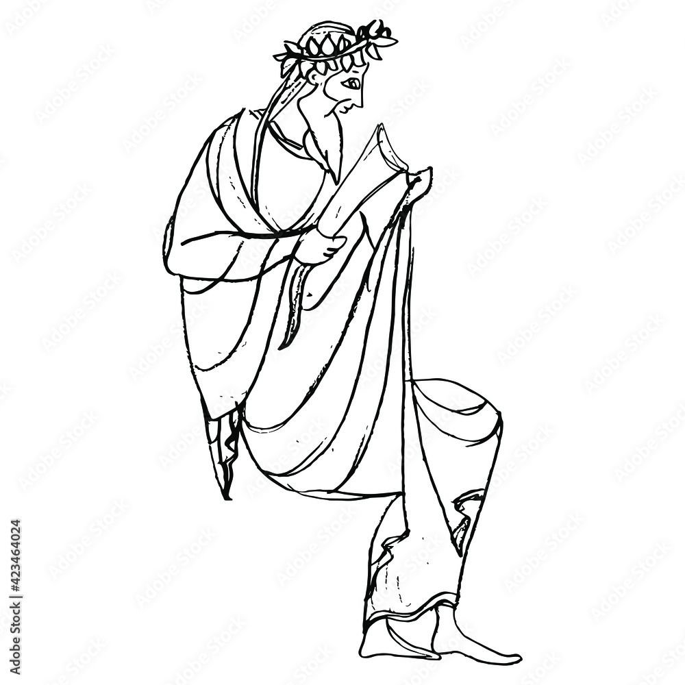 Dionysus Greek God Drawing