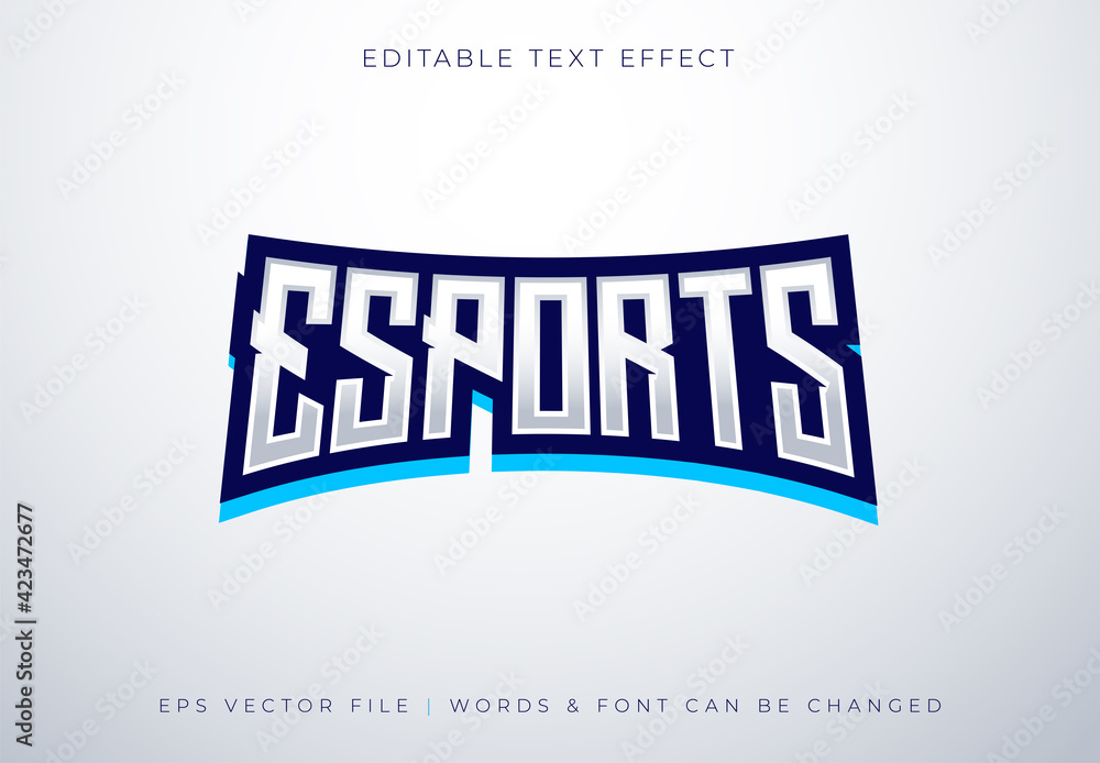 Gaming Esport Typography Text Effect - Editable Text Stock Vector ...