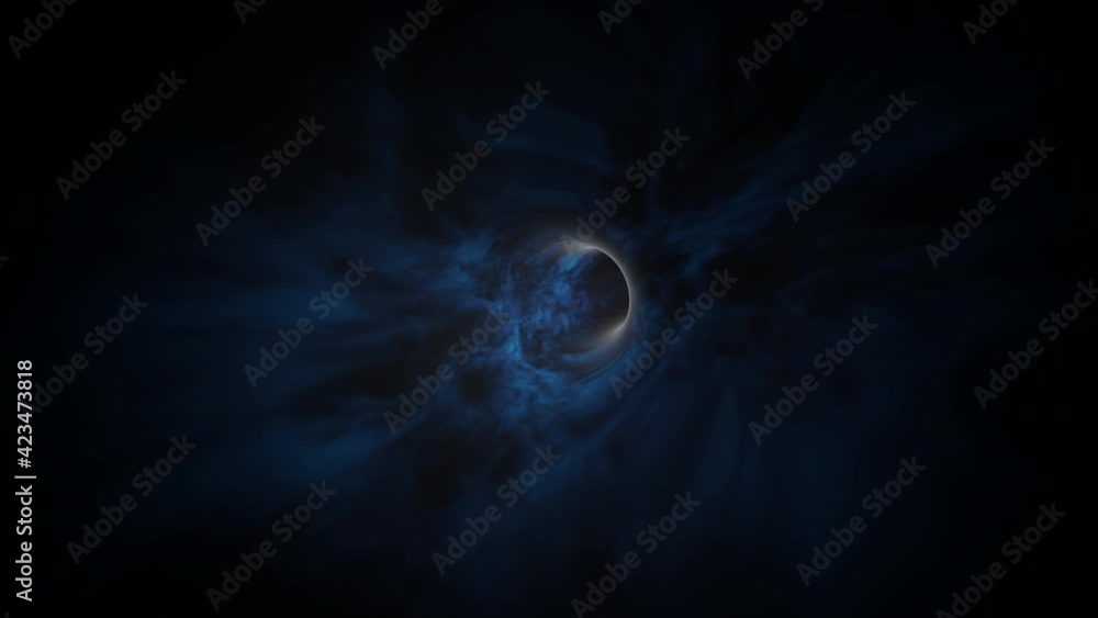 Wormhole through time and space, warp through science fiction. Abstract ...