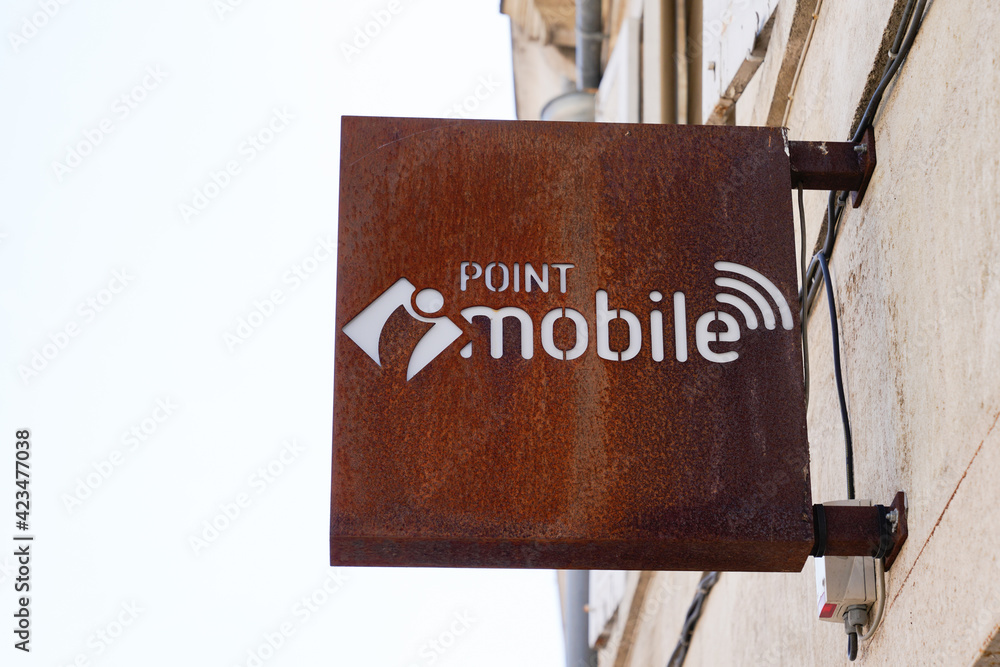 point mobile store logo sign and brand text for phone repair cell and ...
