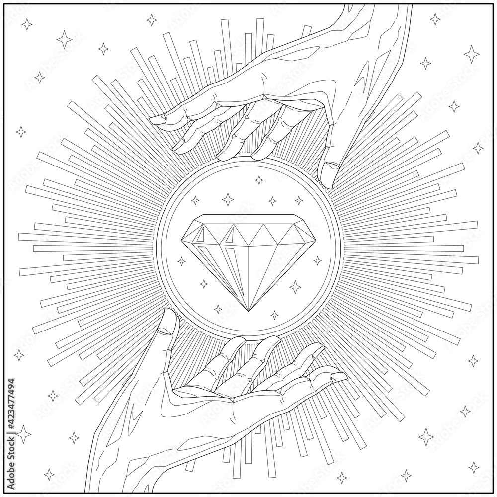 Gem Coloring Page