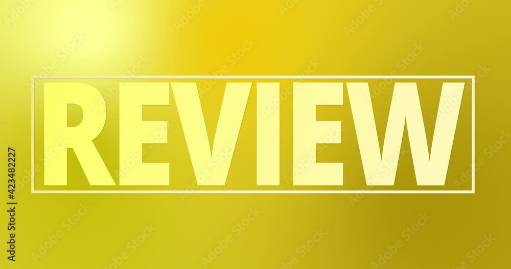 Vidéo Stock Modern smooth golden background with the text REVIEW ...