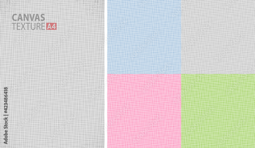 Fabric pattern set. Thread texture. Canvas background. Linen fabric ...