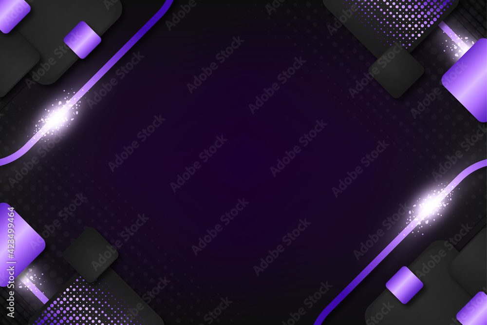 Abstract 3d background with layers of black paper. Vector geometric ...