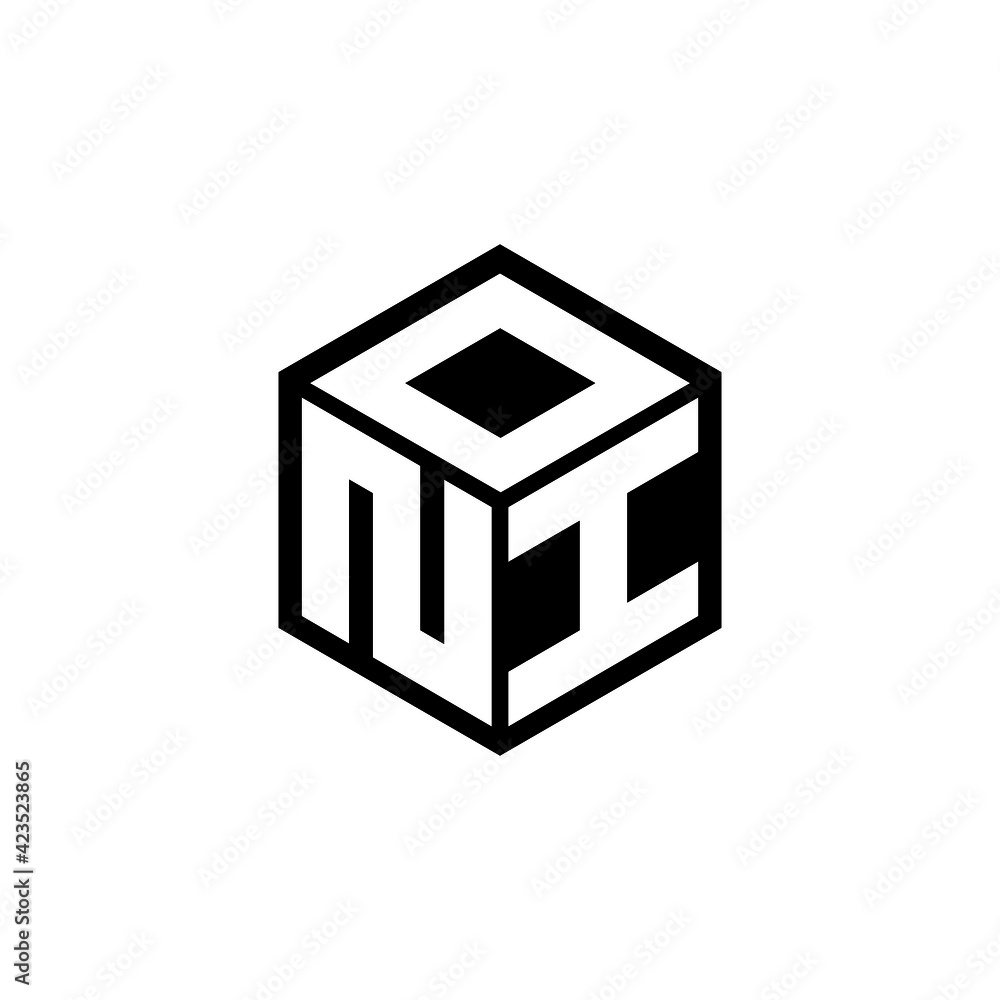 NID letter logo design with white background in illustrator, cube logo ...