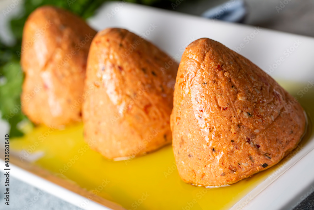 Traditional Turkish Spicy Surk Cheese Balls with Olive Oil from Hatay ...