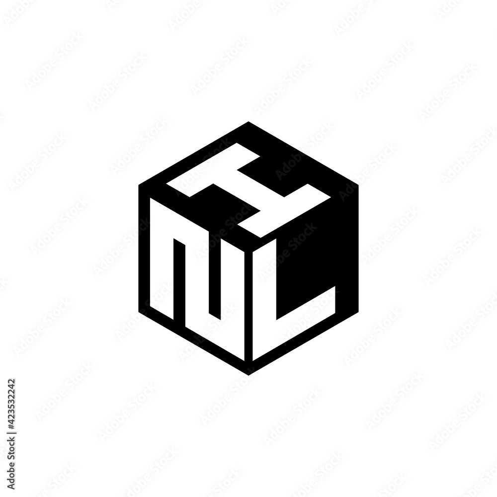 NLI letter logo design with white background in illustrator, cube logo ...