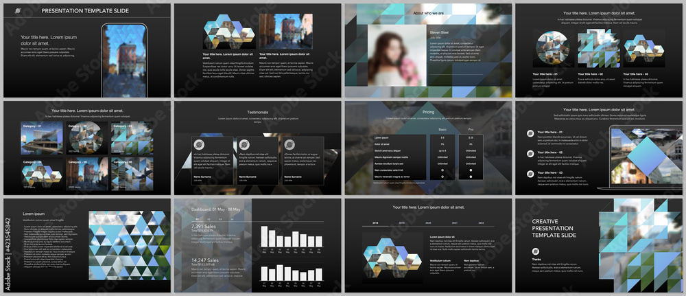 Vector templates for website design, presentations, portfolio ...