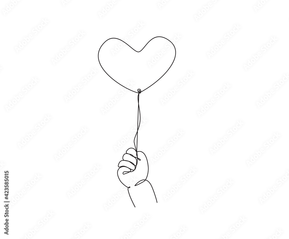 Hand Squeezing Heart Drawing