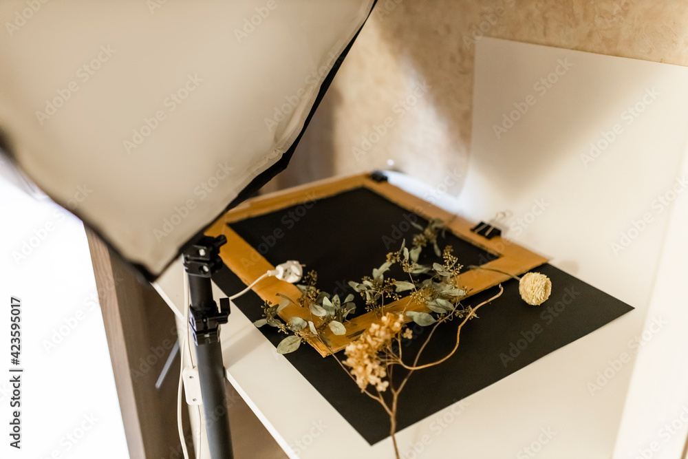 Amateur simple home made mini photo studio in the apartment ...