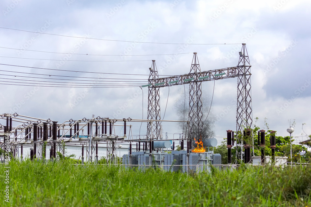Short circuit at the transformer at high voltage substation and a lot ...