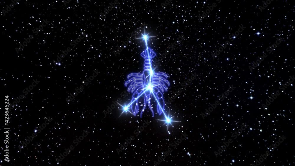The zodiac sign Cancer is a constellation of bright stars connected by ...