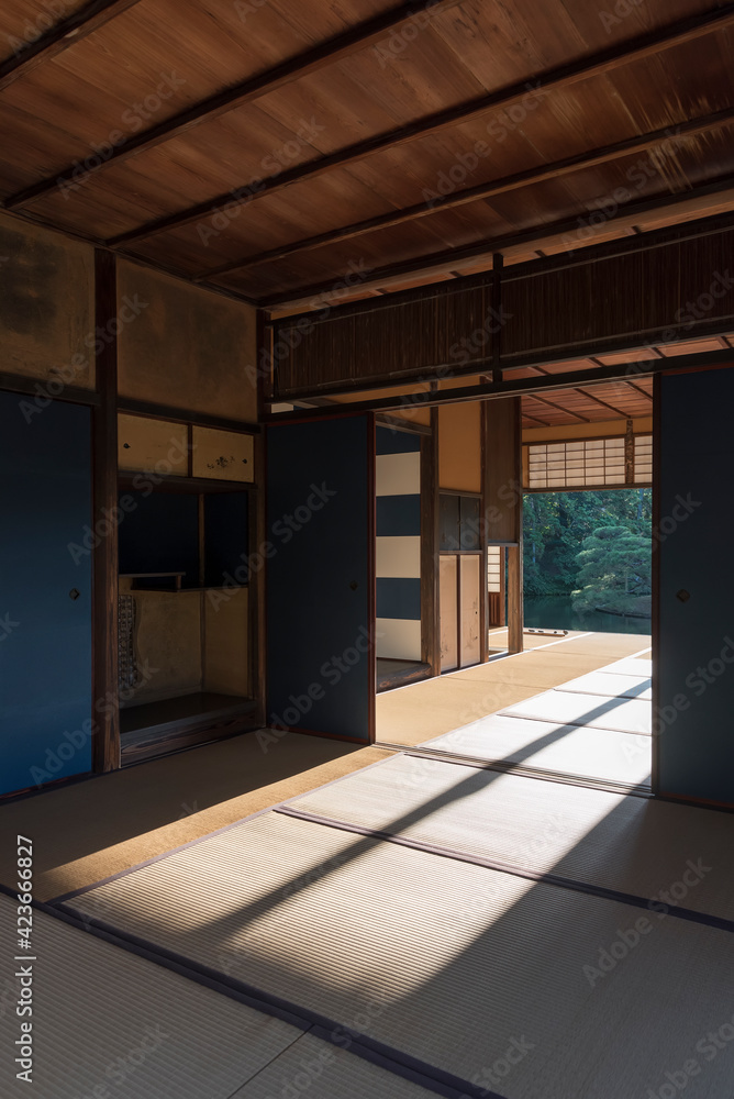 interior of Traditional Japanese house in Katsura Imperial Villa ...
