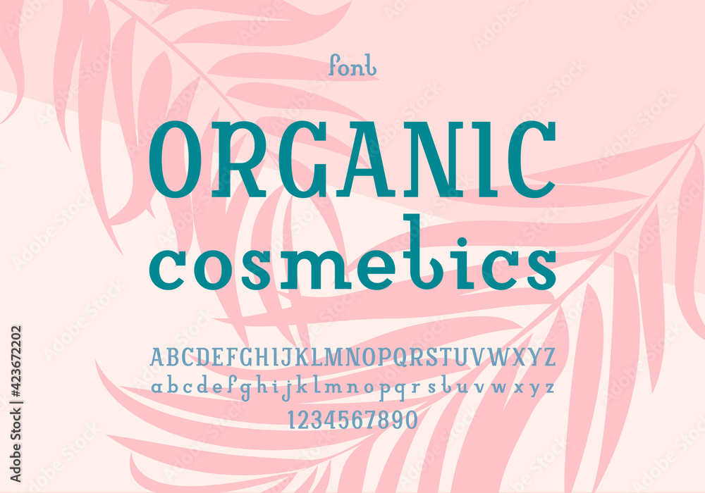 Modern slab serif font, original regular alphabet, trendy uppercase and ...