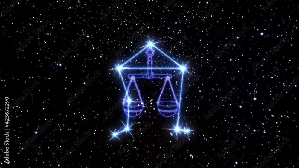 The zodiac sign Libra is a constellation of bright stars connected by ...
