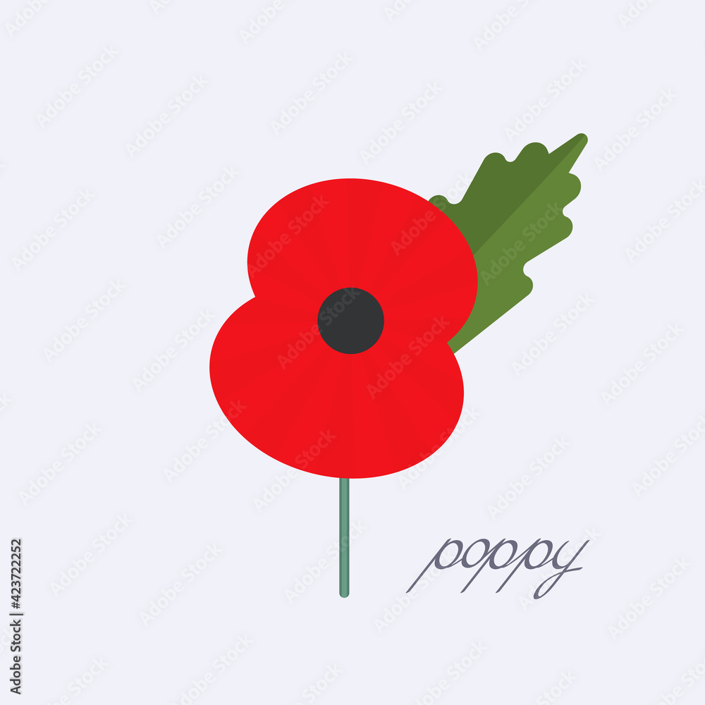 Day of Remembrance for the Victims of World War II. poppy symbol of ...