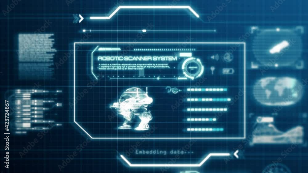 HUD Robot Scanning System ability user interface computer screen ...