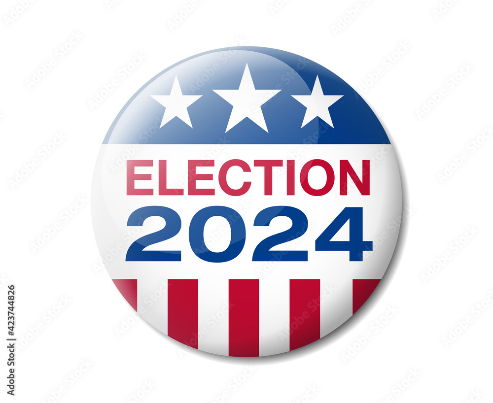 Póster Vector illustration of a badge for the 2024 American ...