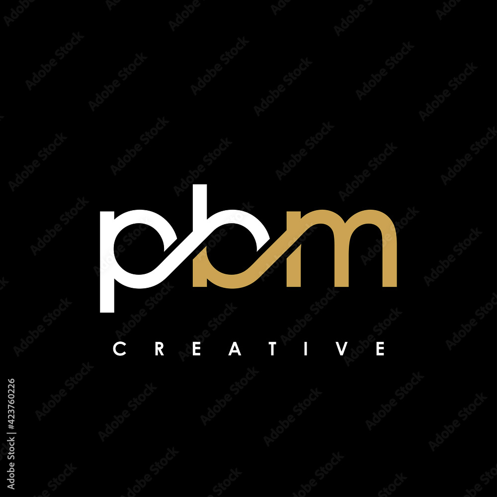 PBM Letter Initial Logo Design Template Vector Illustration Stock ...