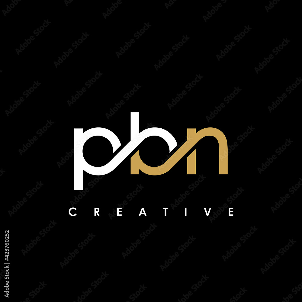 PBN Letter Initial Logo Design Template Vector Illustration Stock ...
