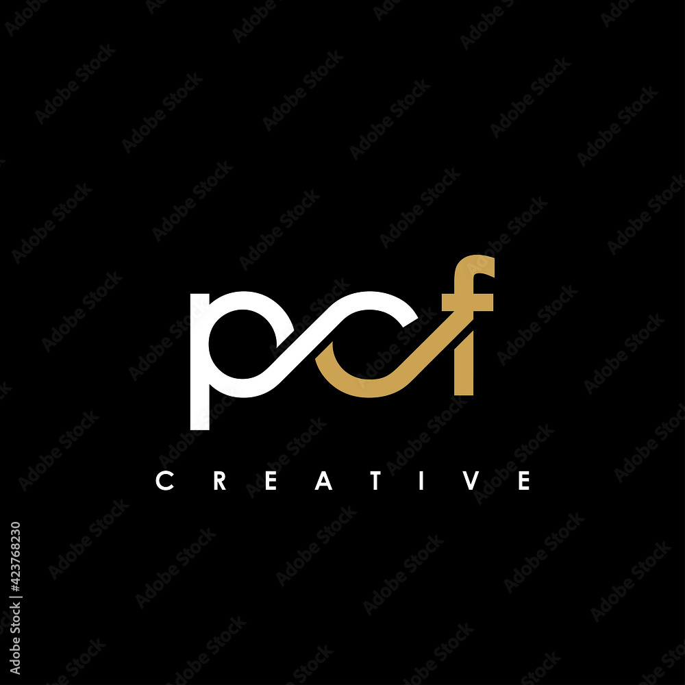PCF Letter Initial Logo Design Template Vector Illustration Stock ...