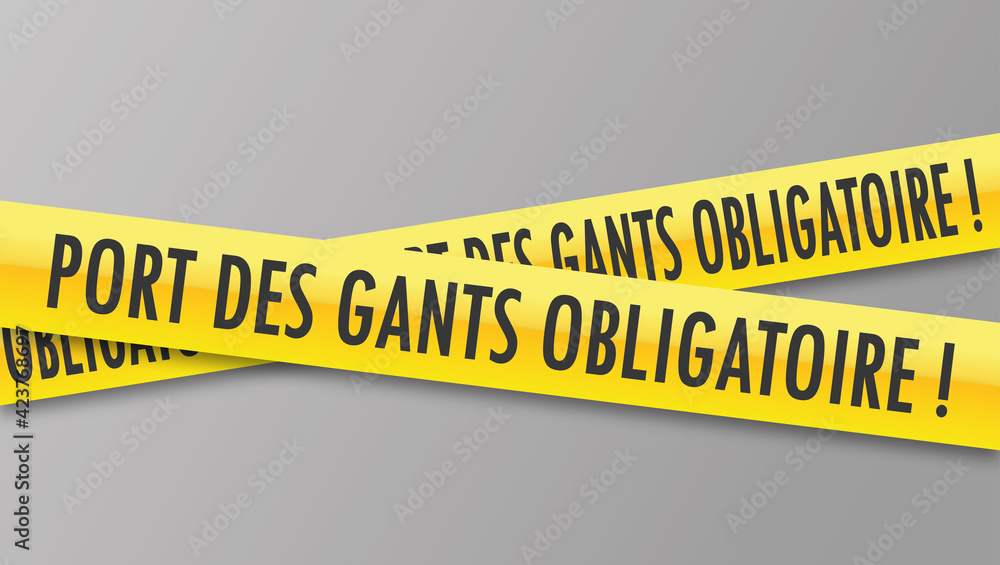 Logo port des gants obligatoire. Stock Vector | Adobe Stock Logo port des gants obligatoire. Stock Vector | Adobe Stock