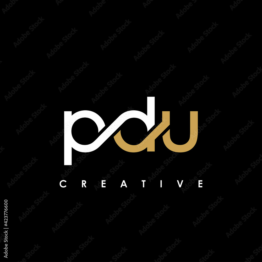 PDU Letter Initial Logo Design Template Vector Illustration Stock ...