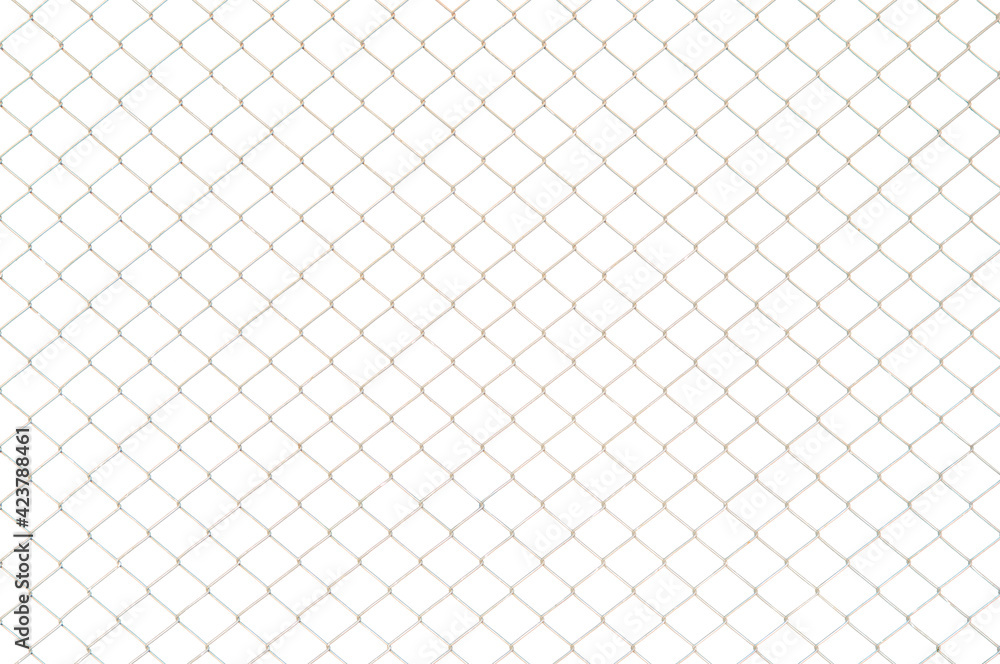 Wire mesh fence texture isolated on black background with clipping path ...