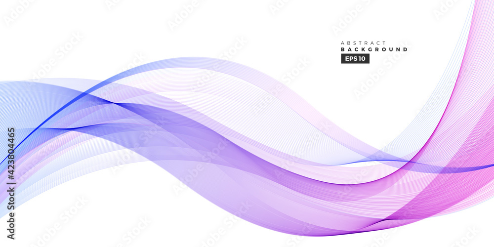 Grafika wektorowa Stock: Wave vector element with abstract purple lines ...