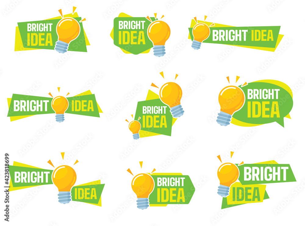 Bright Idea Lettering set. A collection of lettered bright idea ...