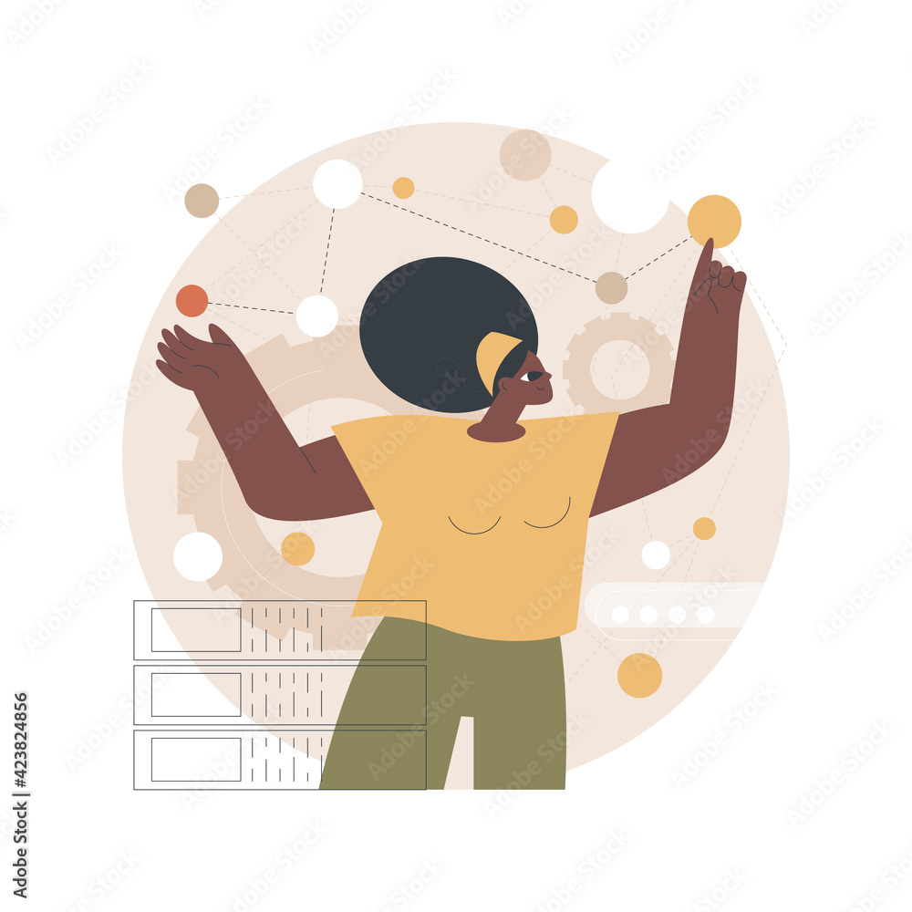 Big data visualization abstract concept vector illustration. Big data ...