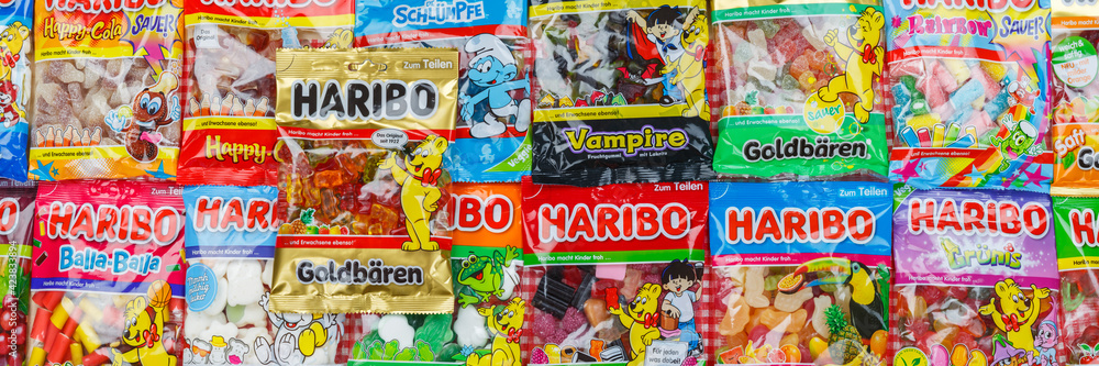 Haribo gummy bear gummi candy candies different types variety ...